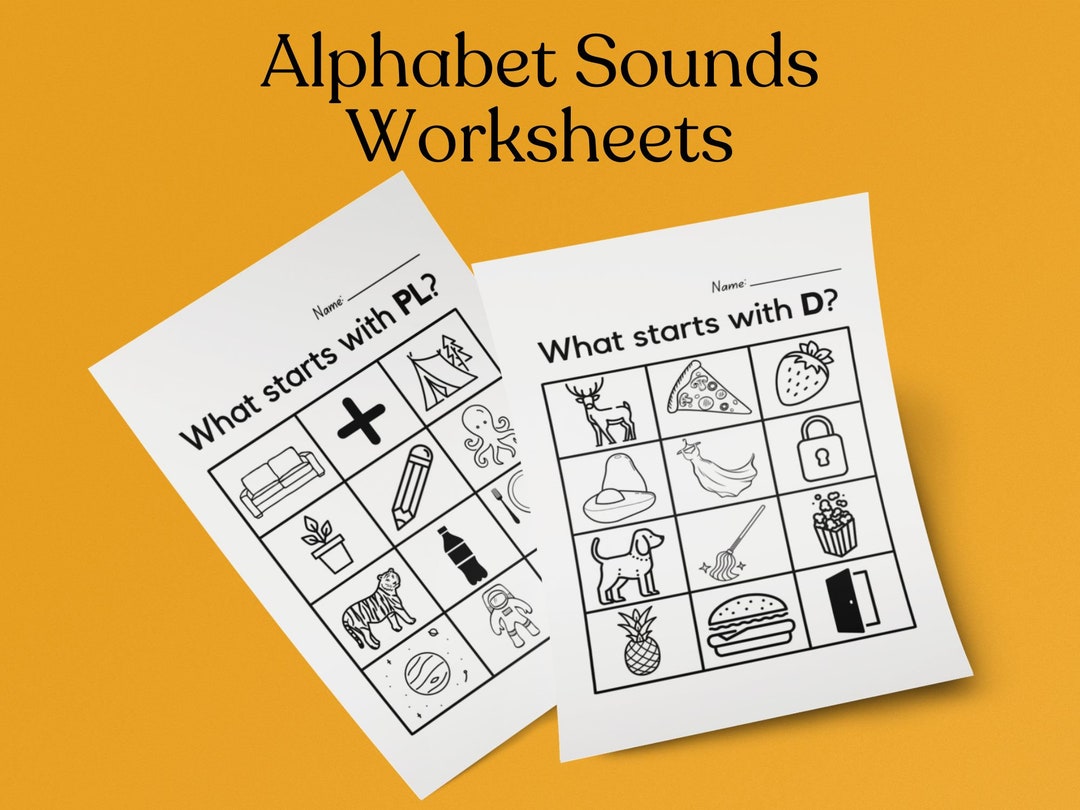 Alphabet Sounds Worksheets, Letter Worksheet, Instant Digital Download ...