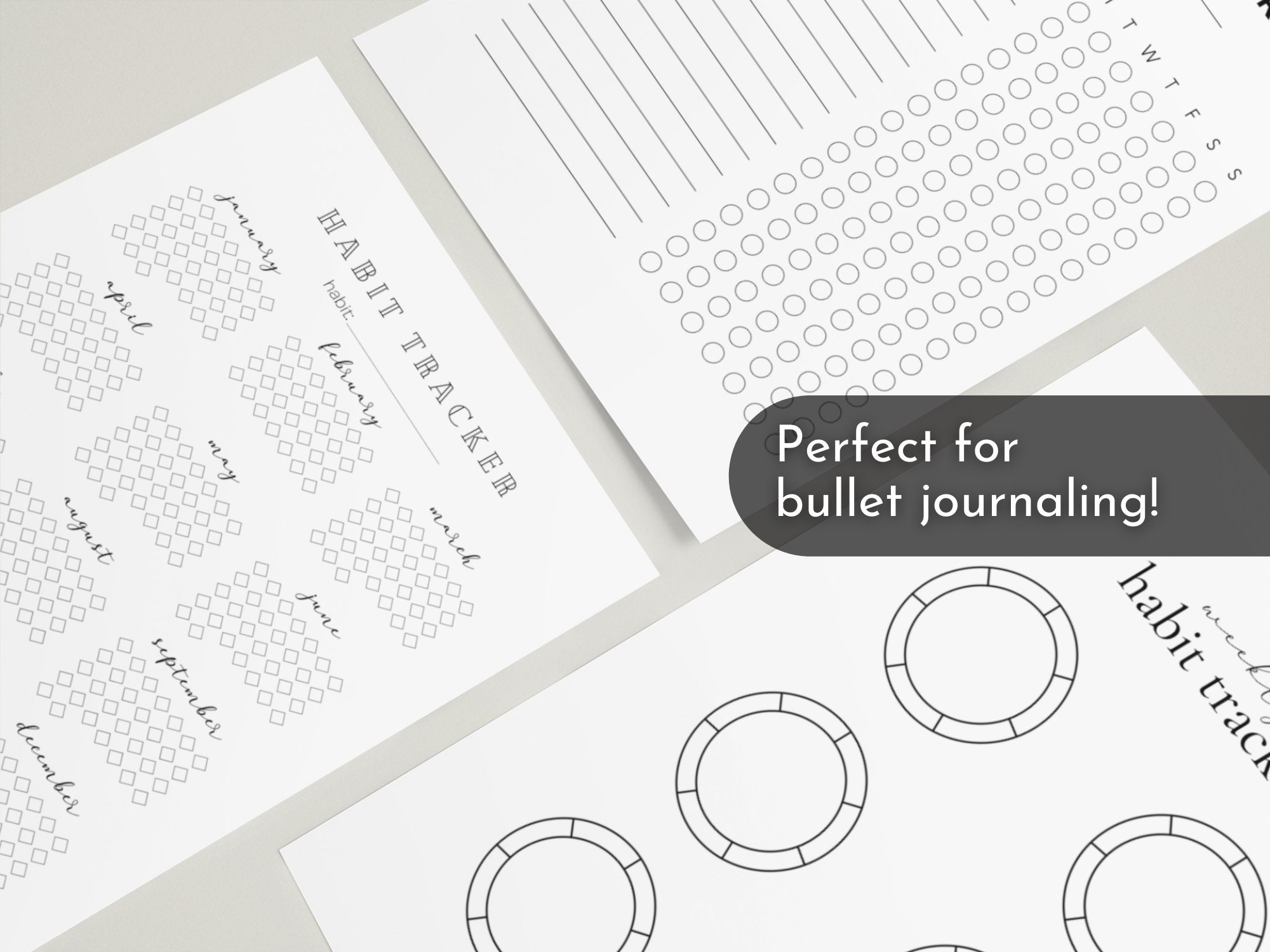 Habit Tracker Bundle Printable Habit Trackers Instant | Etsy