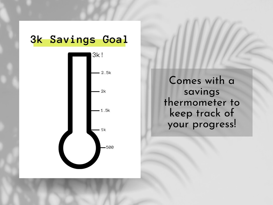 3k Savings Challenge 52 Week Challenge Instant Digital - Etsy