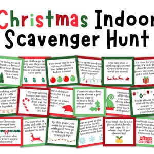 Christmas Scavenger Hunt Indoor Scavenger Hunt Game for - Etsy