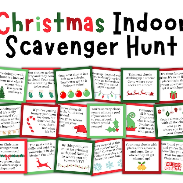 Christmas Scavenger Hunt - Etsy
