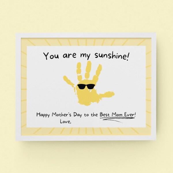 You Are My Sunshine Handprint - Etsy