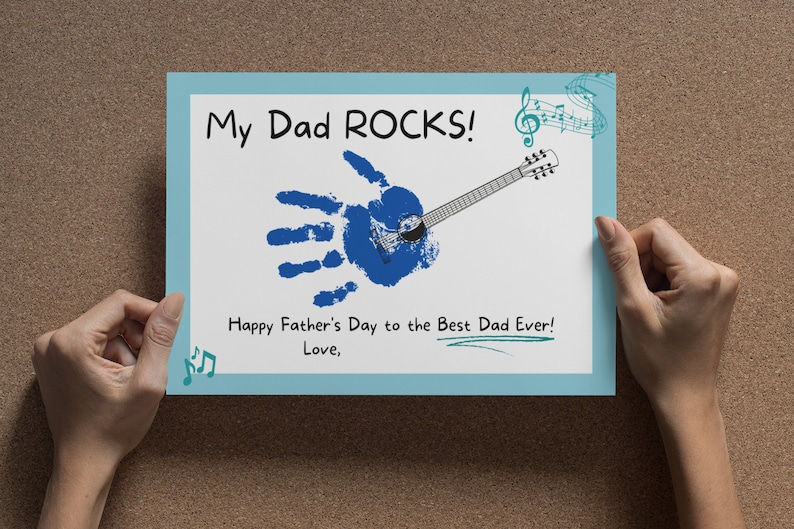 You Rock / Handprint Art / Father's Day Gift / Baby - Etsy