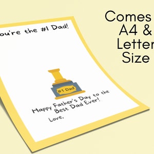 Number One Dad / Handprint Art / Father's Day Gift / Baby Toddler Craft ...