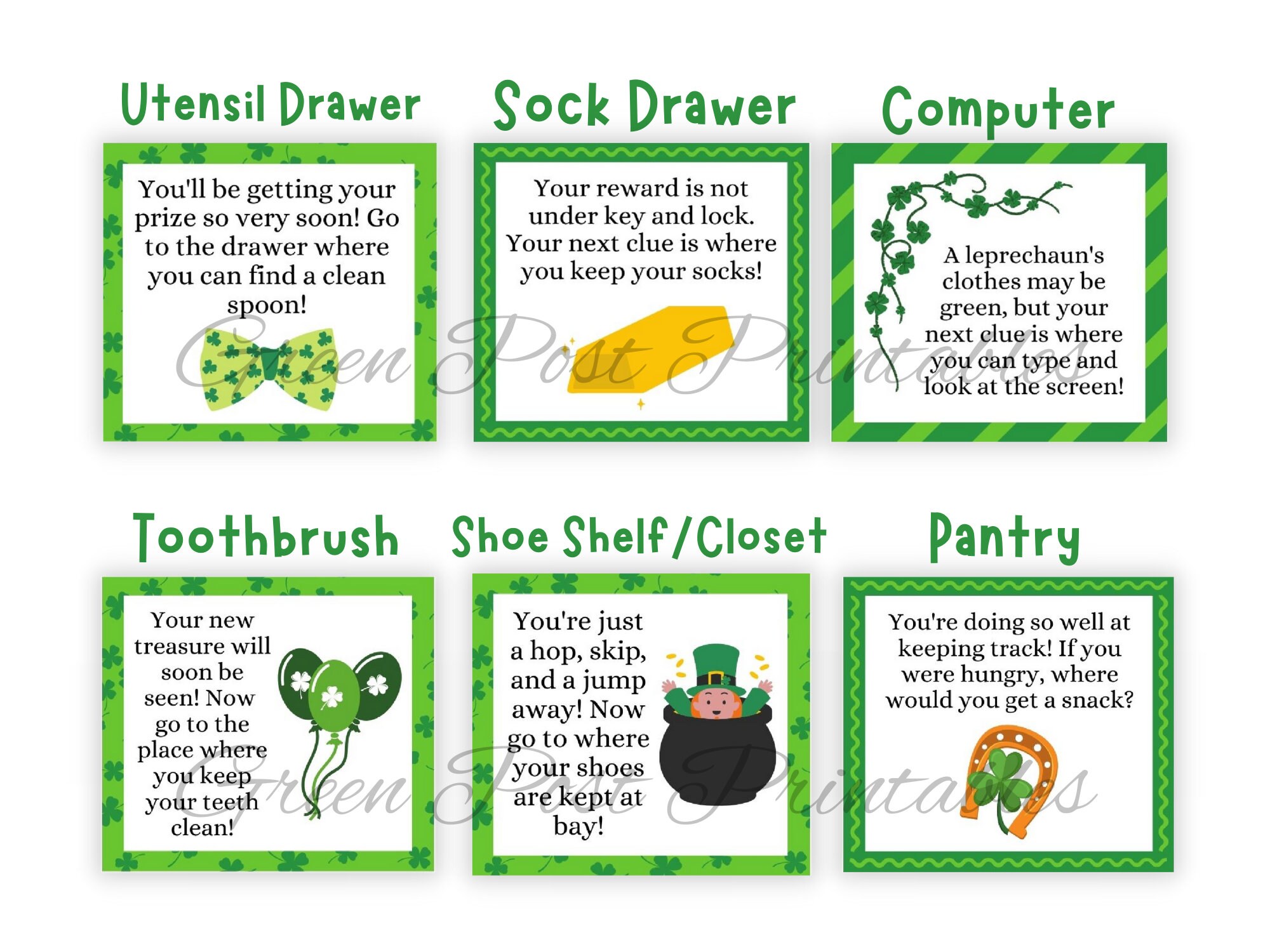 St. Patricks Day Indoor Scavenger Hunt Indoor Scavenger Hunt - Etsy