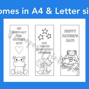 Father’s Day Printable Coloring Bookmarks | Printable Father's Day ...