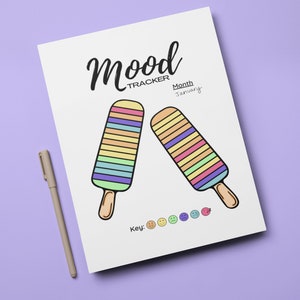 Popsicles Mood Tracker, Printable Mood Tracker, Instant Digital ...