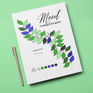 Leafy Vine Mood Tracker, Printable Mood Tracker, Instant Digital ...