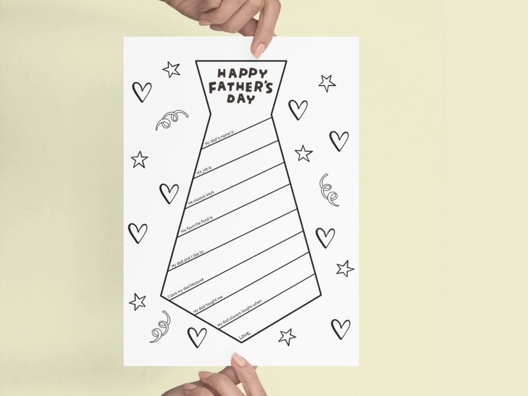 Fathers Day Printable Coloring Page Printable All About Dad Fill In
