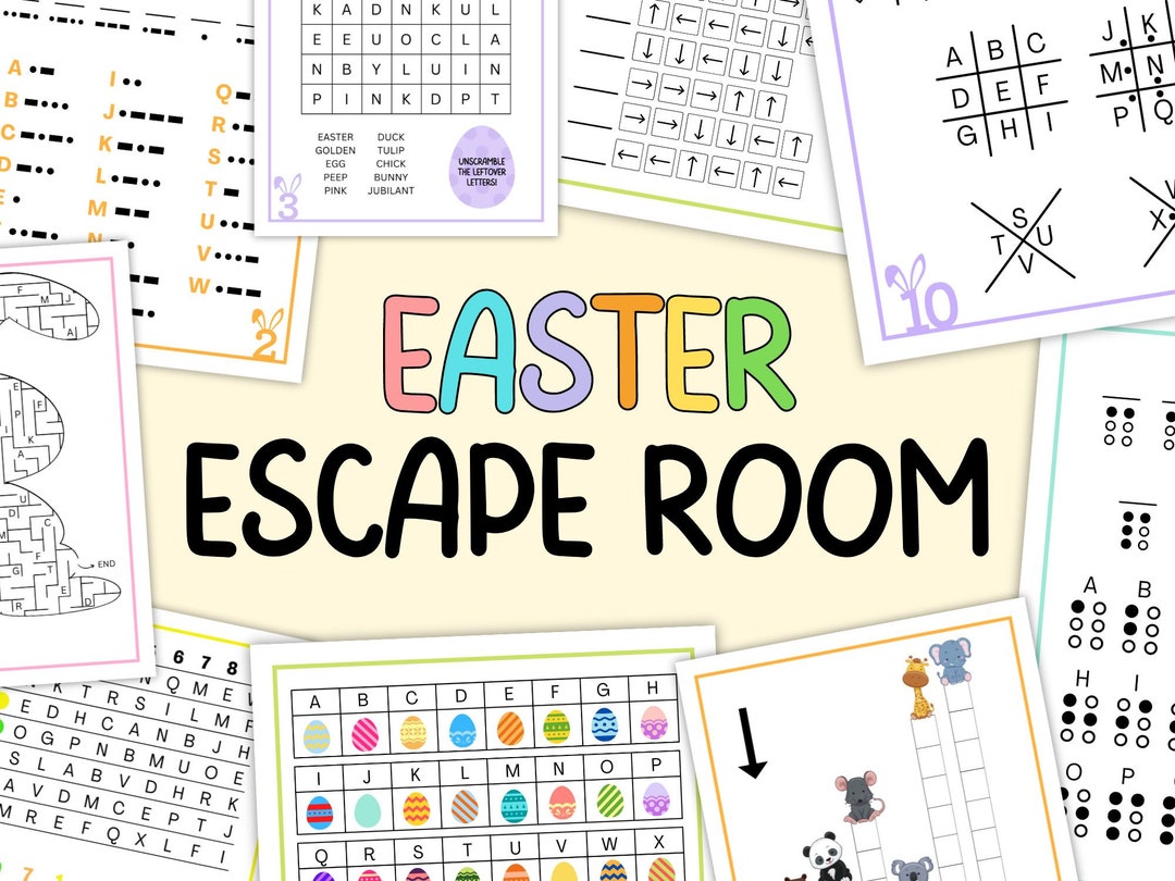 Easter Escape Room for Kids: Printable Party Game (printable Digital ...