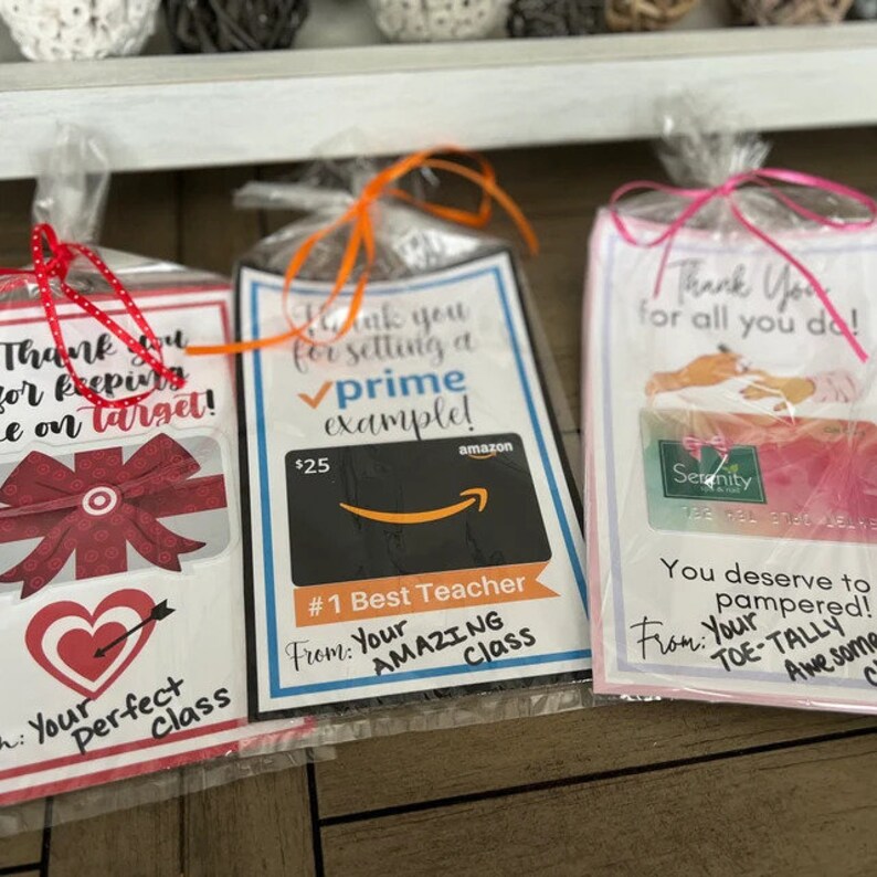 Amazon Gift Card Holder Printable Teacher Appreciation Gift - Etsy