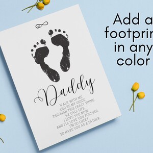 Daddy Footprint Poem / Foot Feet Art Craft Dad Father's Day Birthday ...