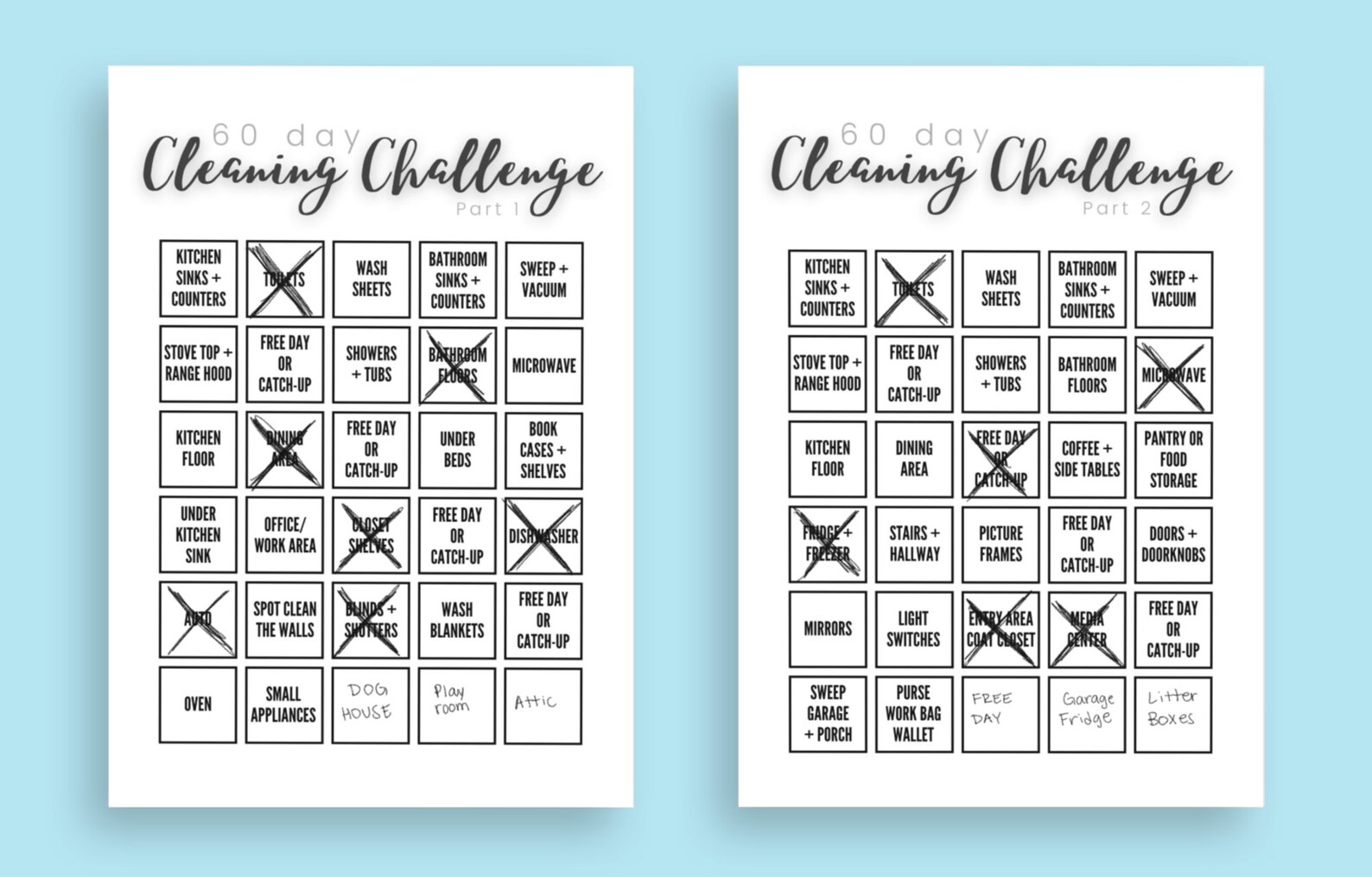 Cleaning Challenge, 60 Day Challenge, Instant Digital Download - Etsy