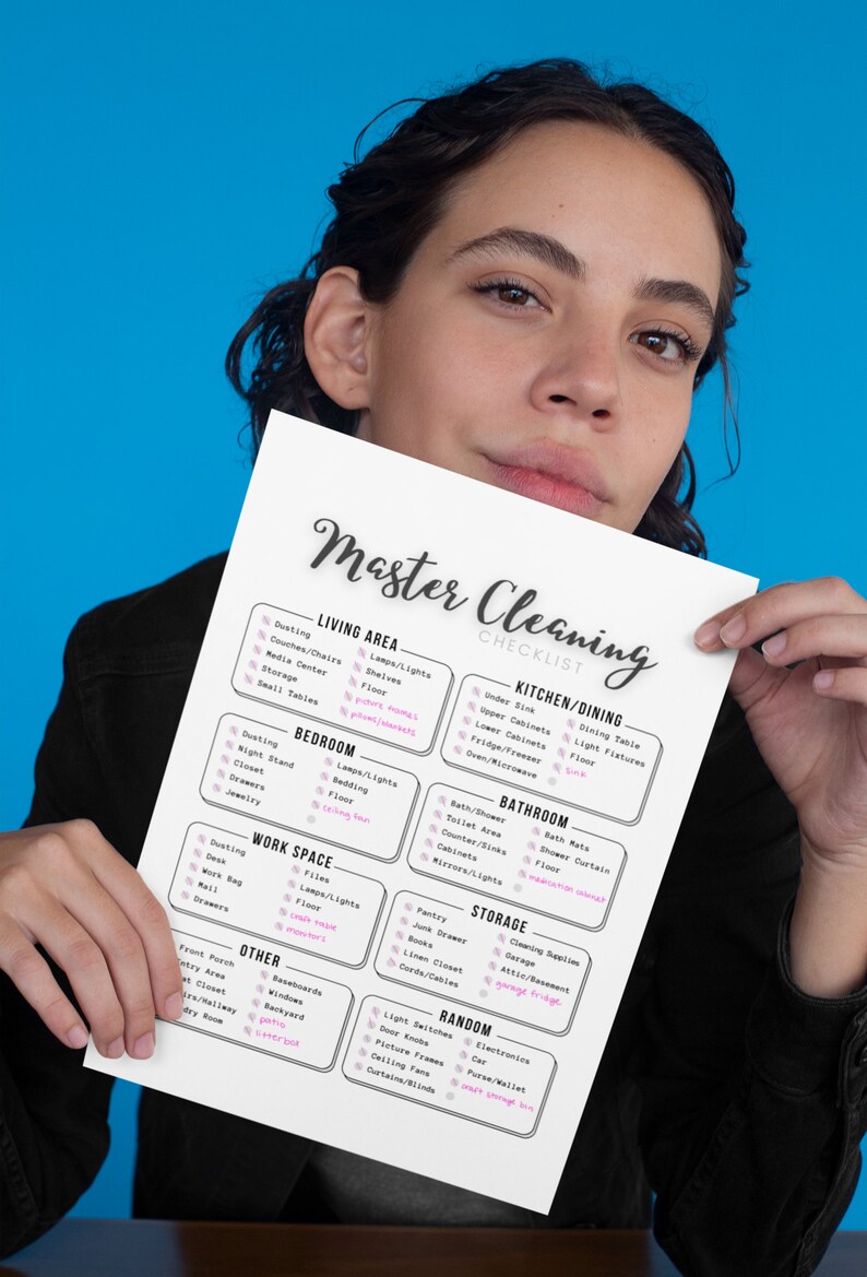 Master Cleaning Checklists Cleaning Guide Instant Digital - Etsy