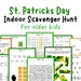 St. Patricks Day Indoor Scavenger Hunt, Indoor Scavenger Hunt, Game for ...