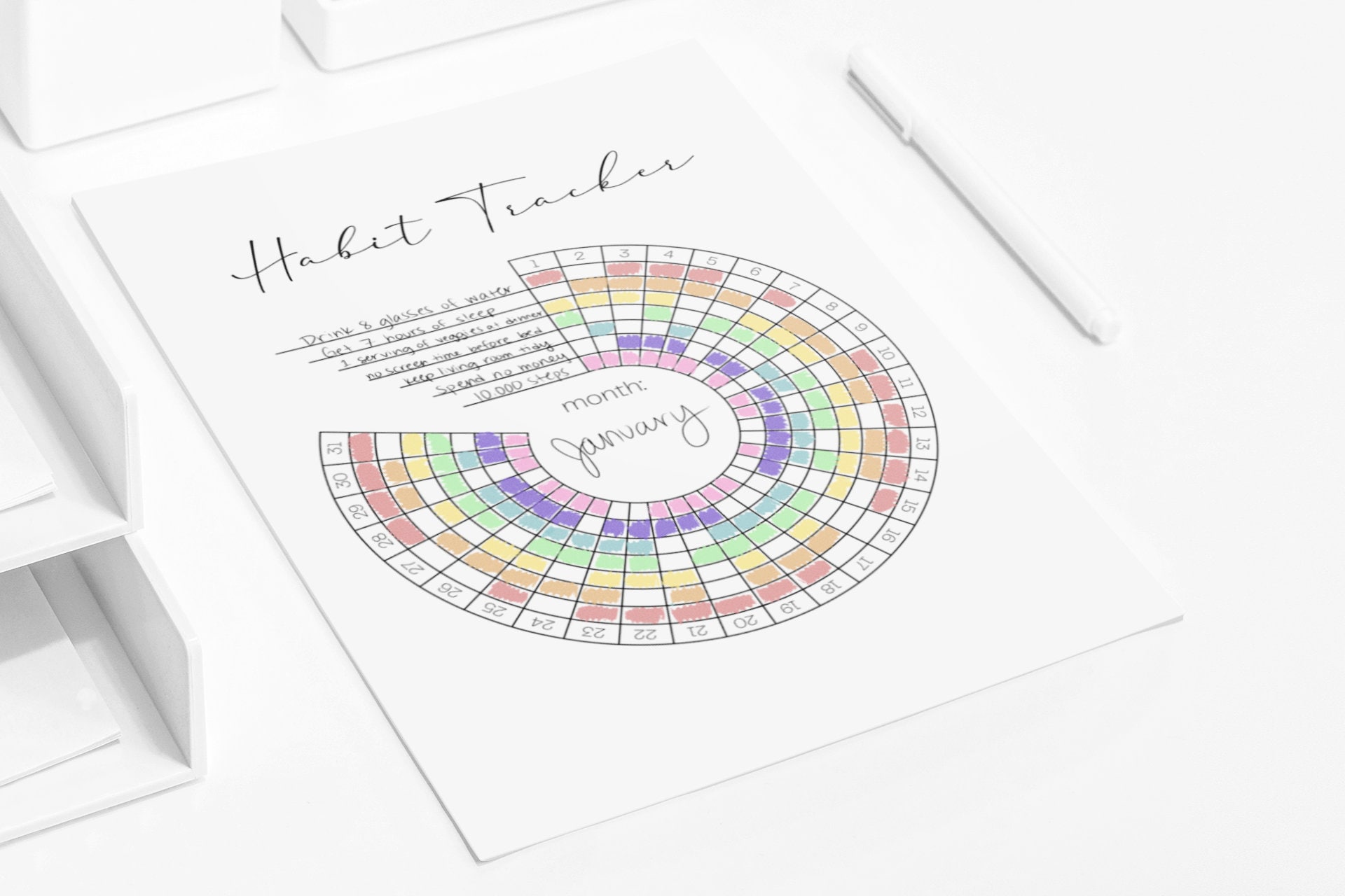 Habit Tracker Bundle Printable Habit Trackers Instant | Etsy