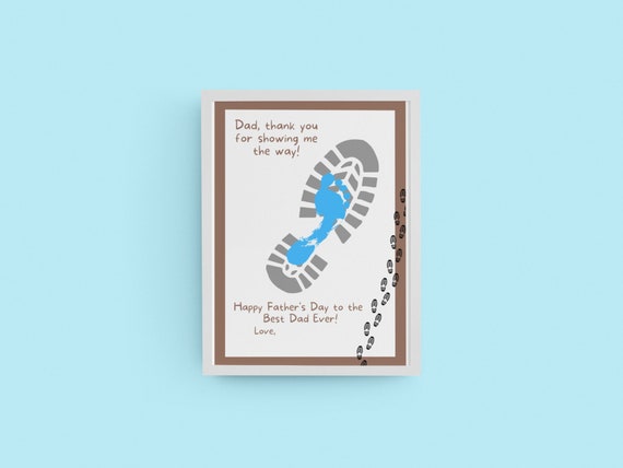 Boot Footprint / Handprint Art / Father's Day Gift / Baby - Etsy