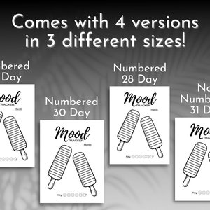 Popsicles Mood Tracker, Printable Mood Tracker, Instant Digital ...
