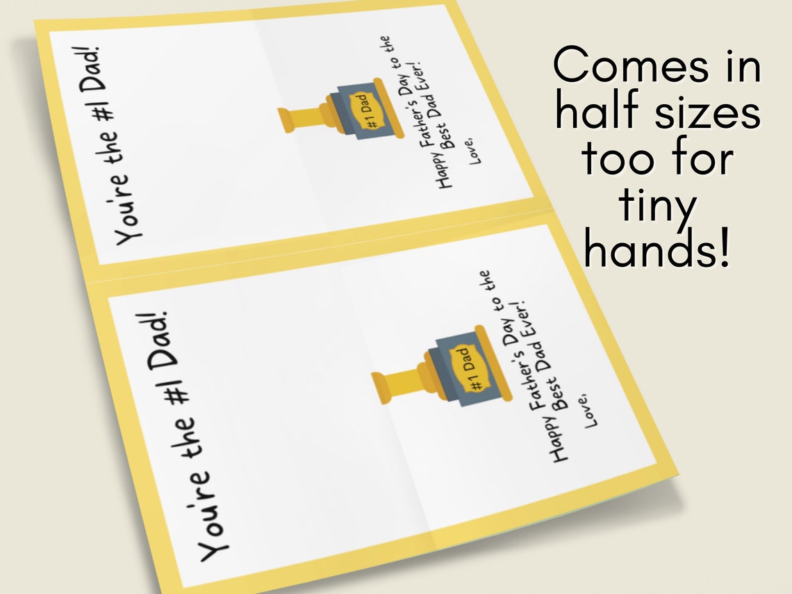 Number One Dad Handprint Art: Father's Day Craft (PDF) - Etsy