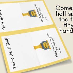 Number One Dad / Handprint Art / Father's Day Gift / Baby Toddler Craft ...