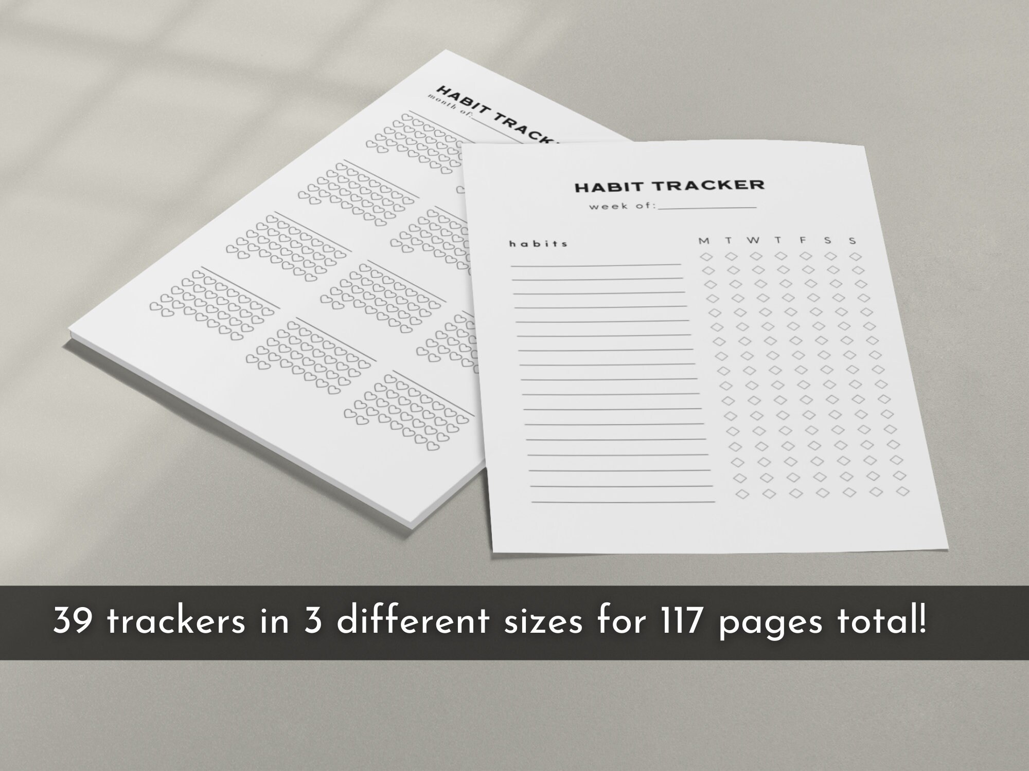 Habit Tracker Bundle Printable Habit Trackers Instant | Etsy