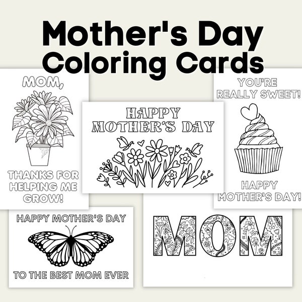 Mothers Day Coloring Printable - Etsy