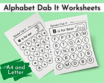 Dab It Letter Worksheet - Etsy