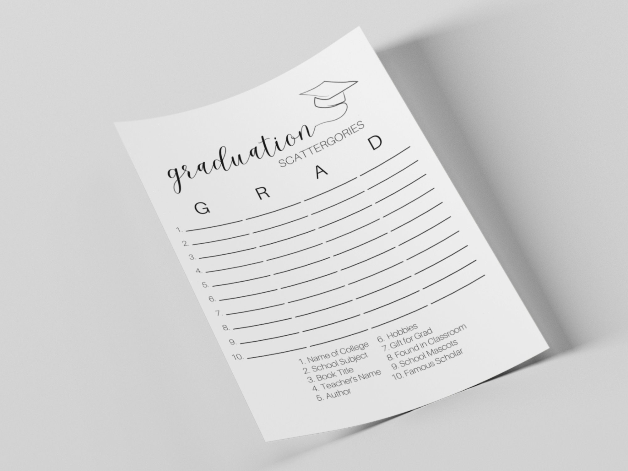 Graduation Party Games Bundle 5 Party Games for Grad Parties - Etsy