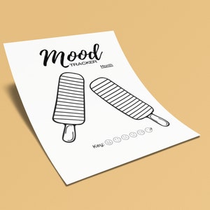Popsicles Mood Tracker, Printable Mood Tracker, Instant Digital ...