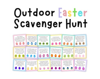 Easter Scavenger Hunt, Indoor Scavenger Hunt, Game for Kids, Treasure ...