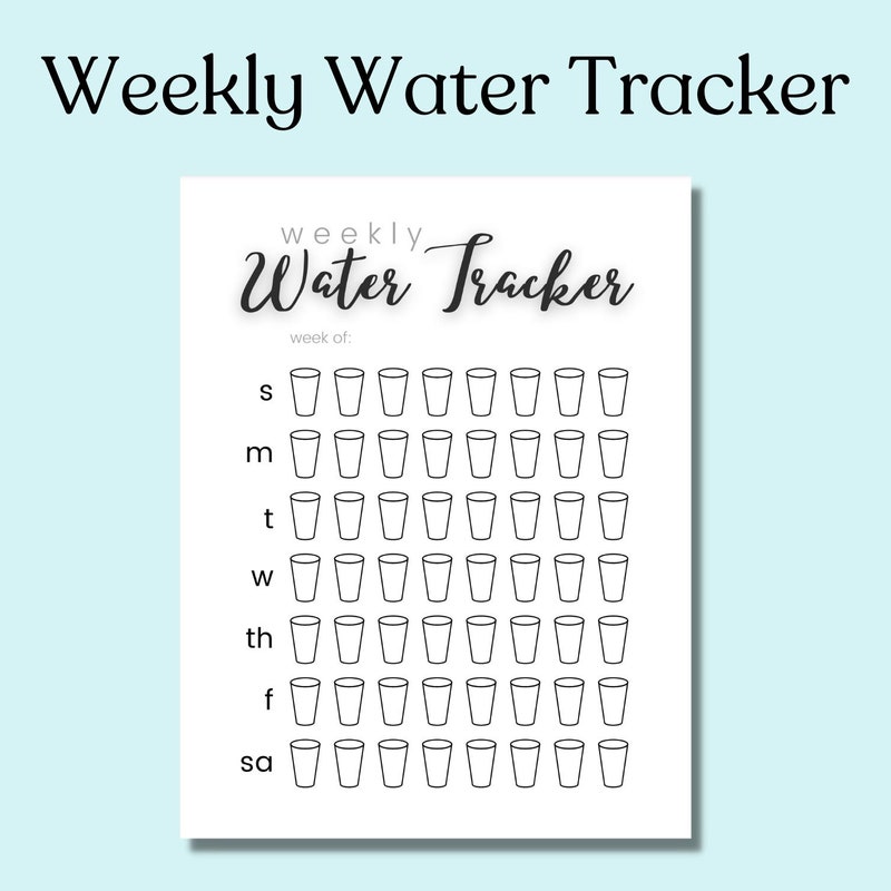 Water Tracker - Etsy