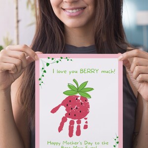 I Love You Berry Much / Handprint Art / Mother's Day Gift / Baby ...