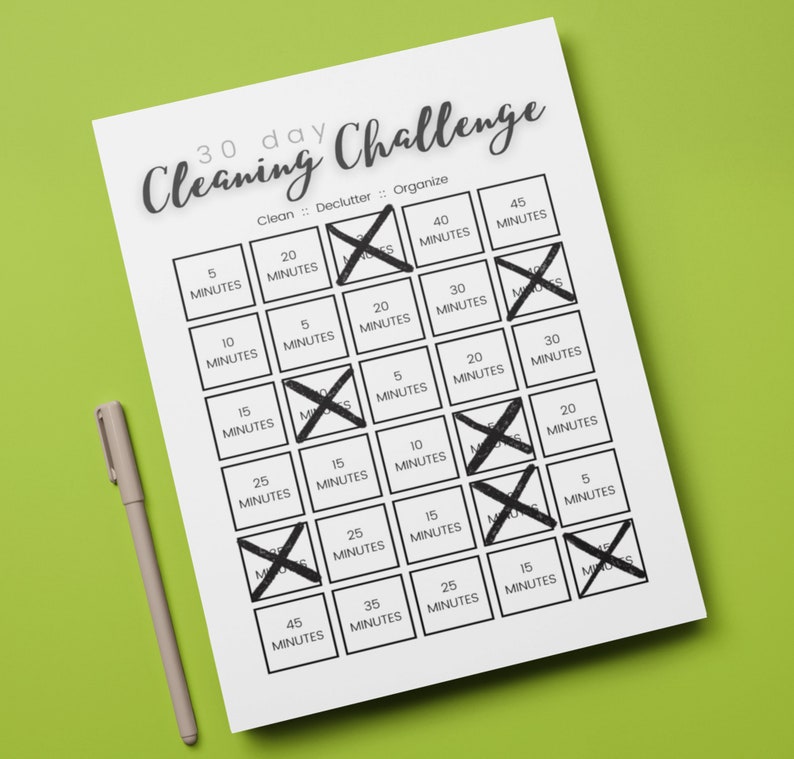 Cleaning Challenge, 30 Day Challenge, Instant Digital Download - Etsy