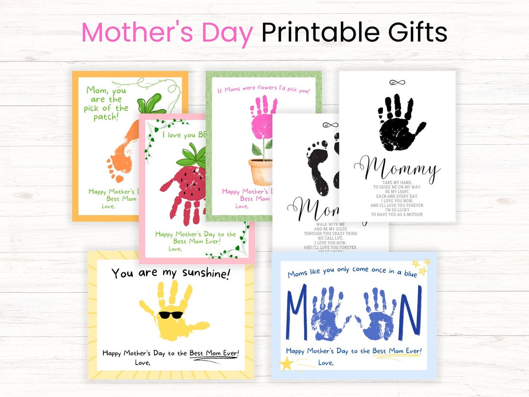 Mother's Day Printable Gifts / Hand Art Craft Mom Mother's Day Birthday ...