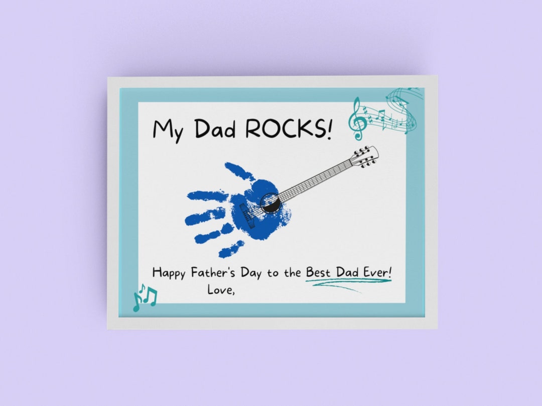 You Rock / Handprint Art / Father's Day Gift / Baby - Etsy