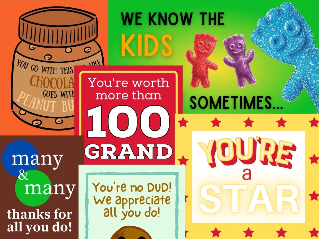 Treat Notes 18 Treat Notes Teacher Appreciation Gift - Etsy