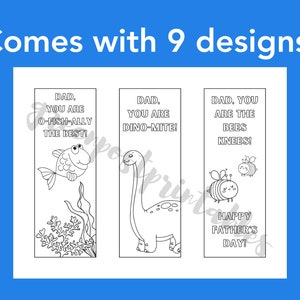 Father’s Day Printable Coloring Bookmarks | Printable Father's Day ...