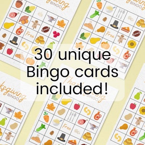 Thanksgiving BINGO, Friendsgiving Game, Kids Holiday Game, Fall ...