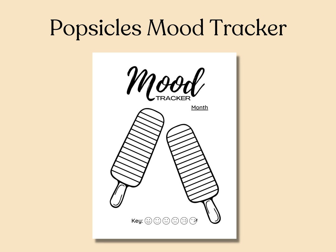 Popsicles Mood Tracker, Printable Mood Tracker, Instant Digital ...