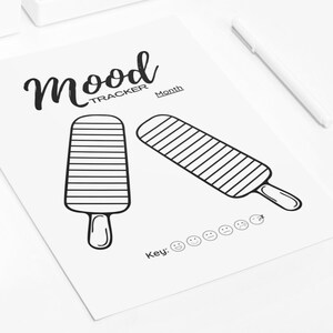 Popsicles Mood Tracker, Printable Mood Tracker, Instant Digital ...