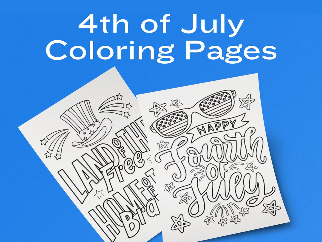 4th of July Coloring Pages: Patriotic Kids Activity (PDF Download) - Etsy