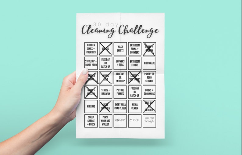 Cleaning Challenge, 30 Day Challenge, Instant Digital Download - Etsy