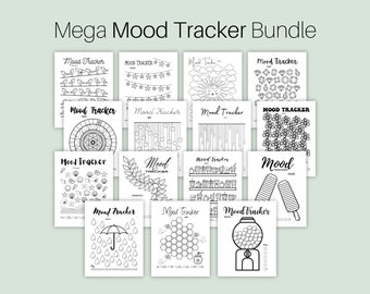 Mood Tracker Bundle 2024, Printable Mood Trackers April, Premade Mood ...