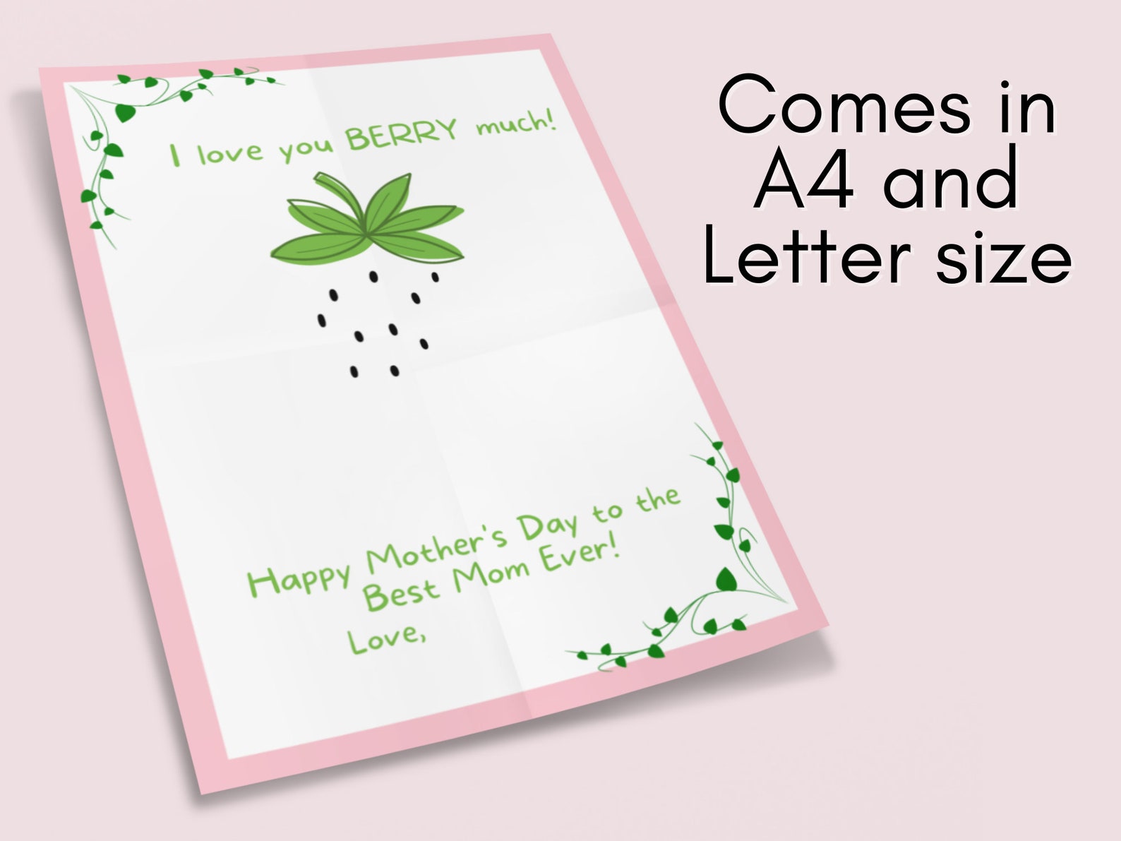 I Love You Berry Much / Handprint Art / Mother's Day Gift - Etsy