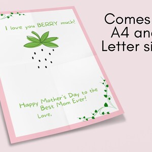 I Love You Berry Much Handprint Art: Mother's Day Craft (PDF) - Etsy