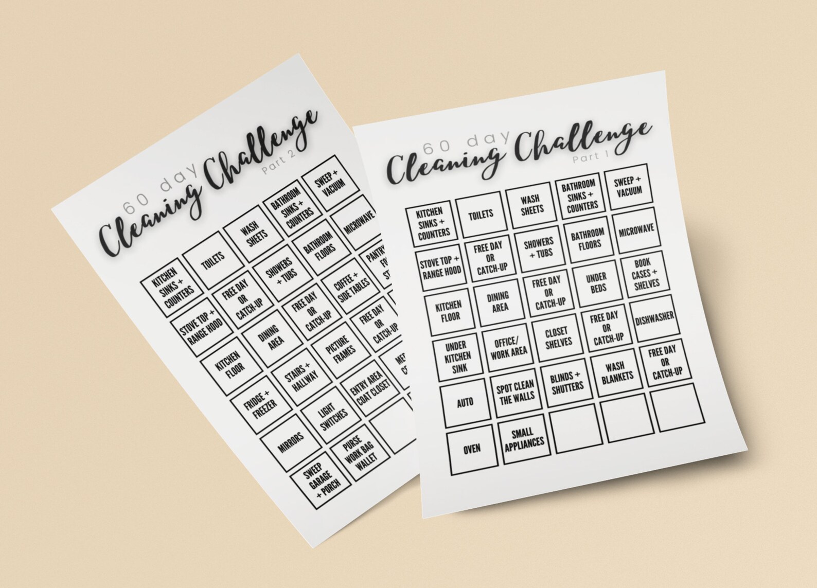 Cleaning Challenge 60 Day Challenge Instant Digital Download | Etsy