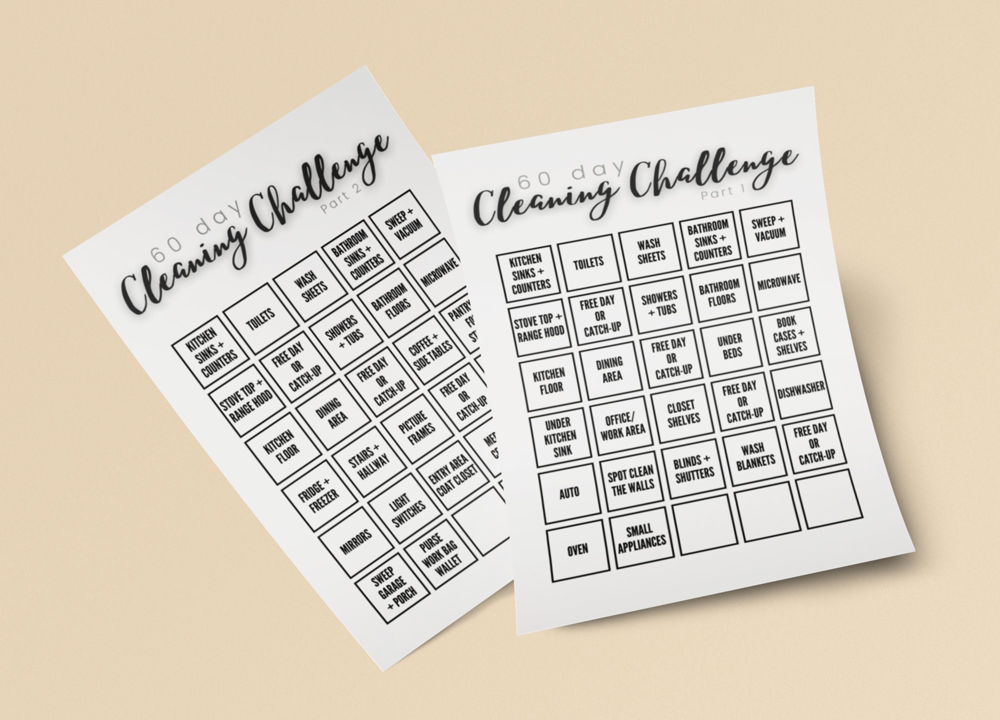 Cleaning Challenge 60 Day Challenge Instant Digital Download | Etsy