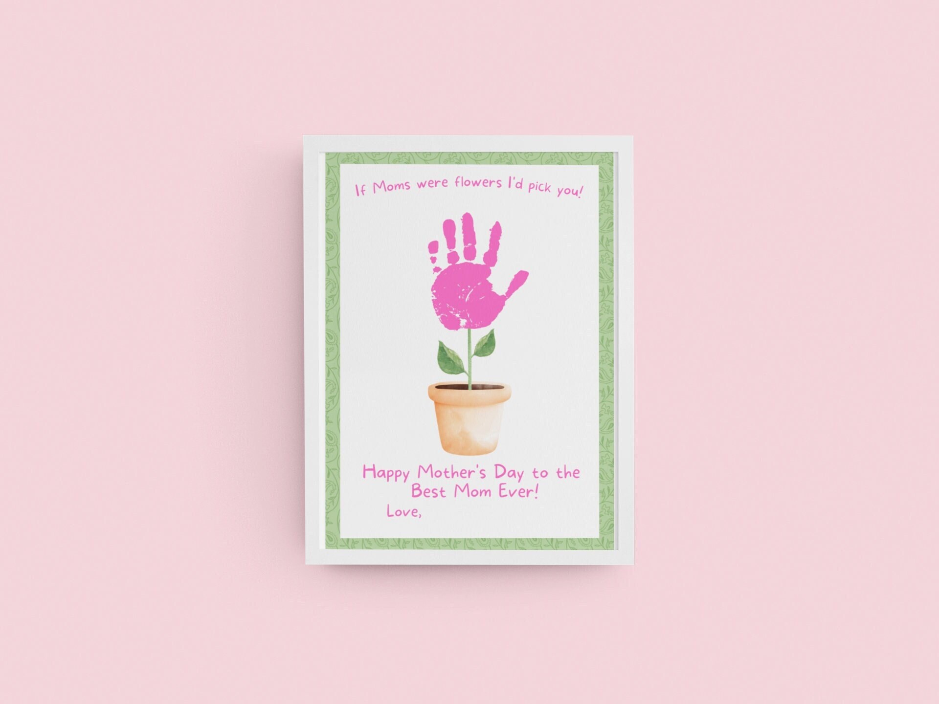 Flower Handprint Art / Mother's Day Gift / Baby Toddler - Etsy