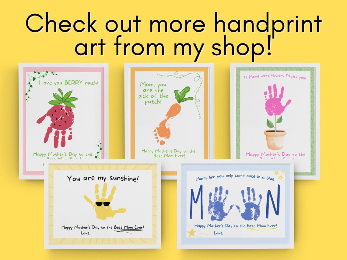 I Love You Berry Much / Handprint Art / Mother's Day Gift - Etsy