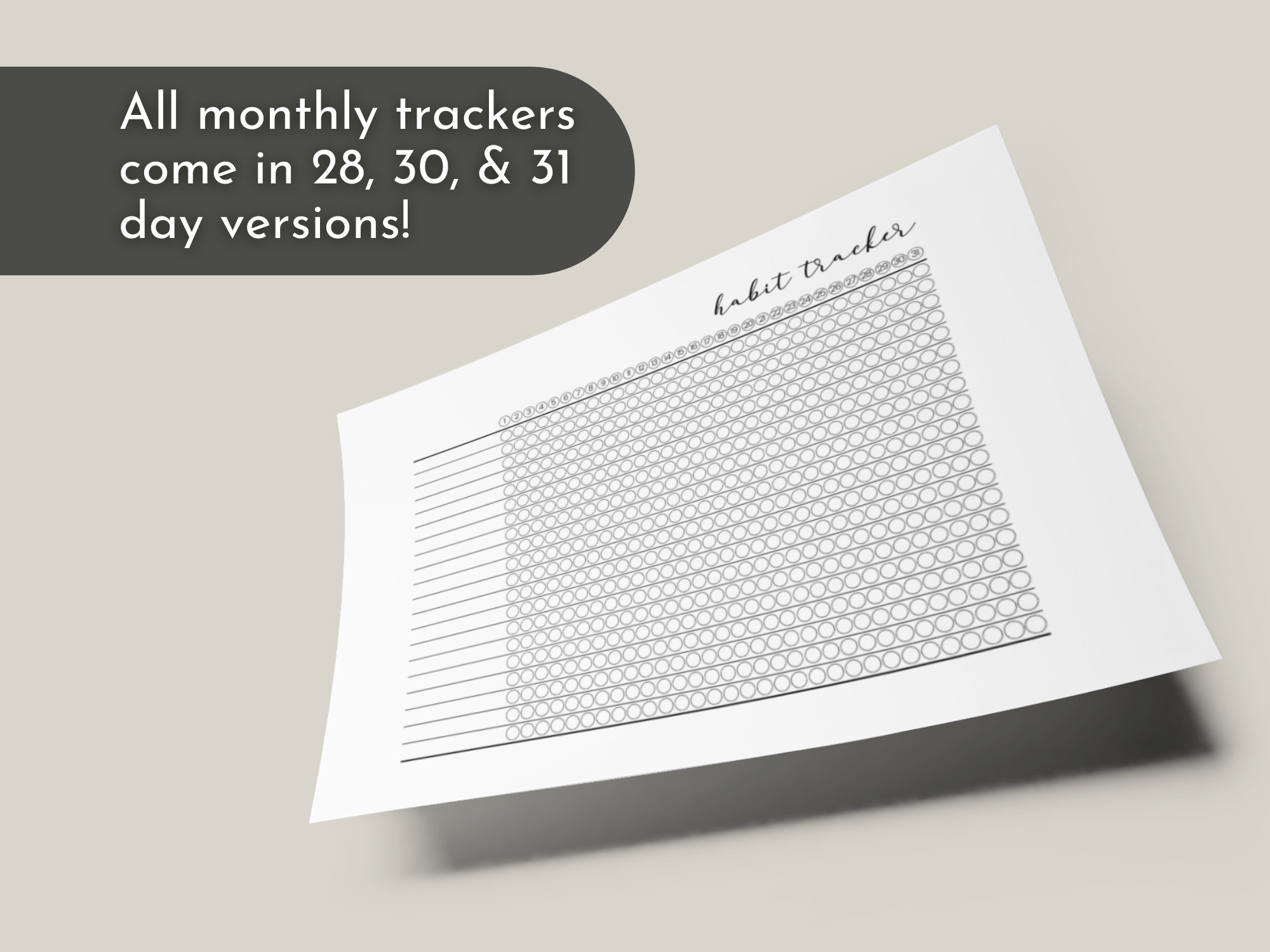 Habit Tracker Bundle Printable Habit Trackers Instant | Etsy